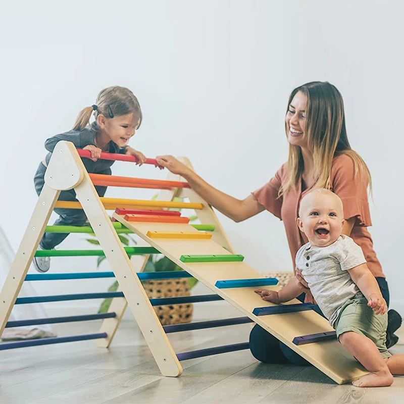 XIHATOY-Rainbow-Pikler-Triangle-Children-Indoor-Outdoor-Gym-Foldable ...