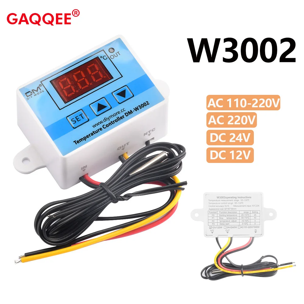 W3002-Temperature-Controller-10A-12V-24V-110V-220V-Digital-LED ...