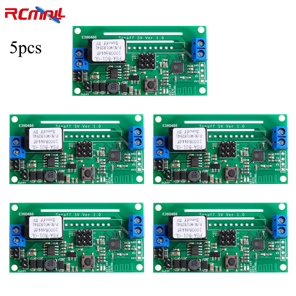 5Pcs-Sonoff-SV-Safe-Voltage-WiFi-Wireless-Switch-Module-Secondary ...
