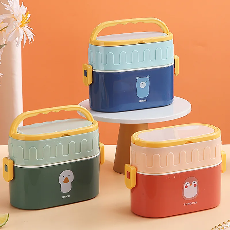 1pcs-Cute-Lunch-Box-for-Kids-School-Kawaii-Double-Layers-Bento-Boxes ...