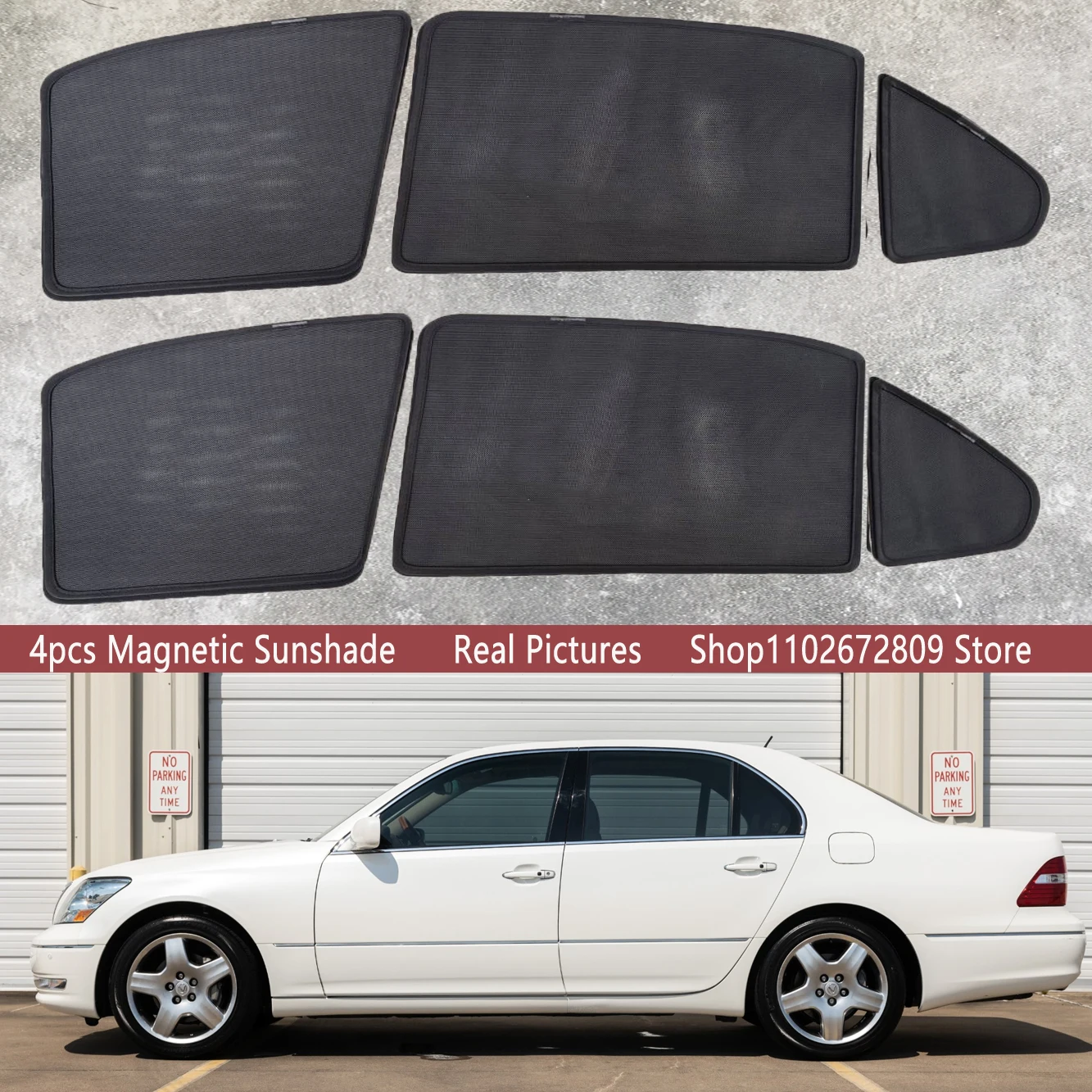 Magnetic-Car-Sunshade-Shield-Front-Windshield-Frame-Curtain-Sun-Shades ...