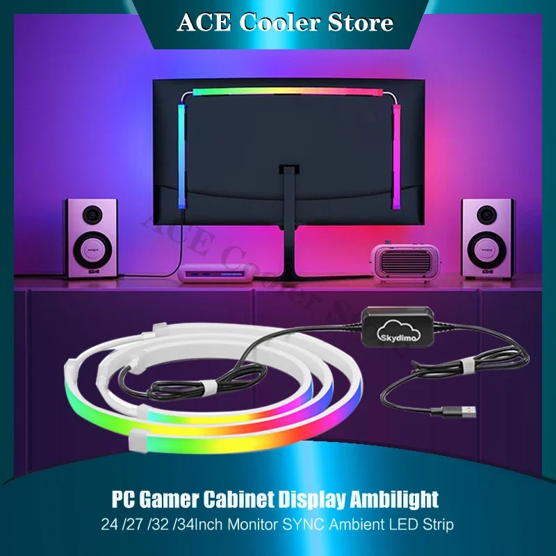 Skydimo Ambient RGB Light for Desktop Computer Monitor, E-Sport Room ...
