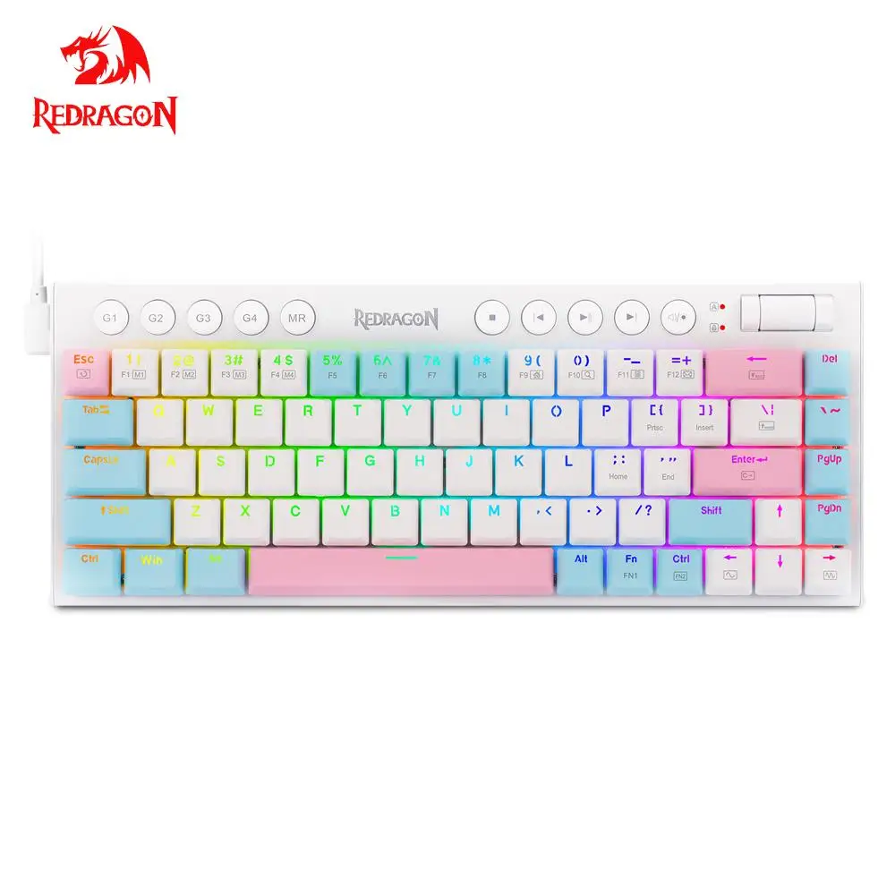 REDRAGON K609 RGB USB Mini Slim Ultra-Thin Wired Mechanical Gaming ...