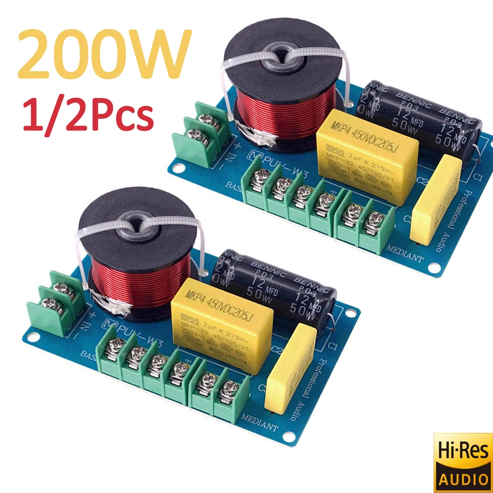 1/2Pack 200W 3-Way Audio Hifi Filter Circuit Board Stereo Speaker ...