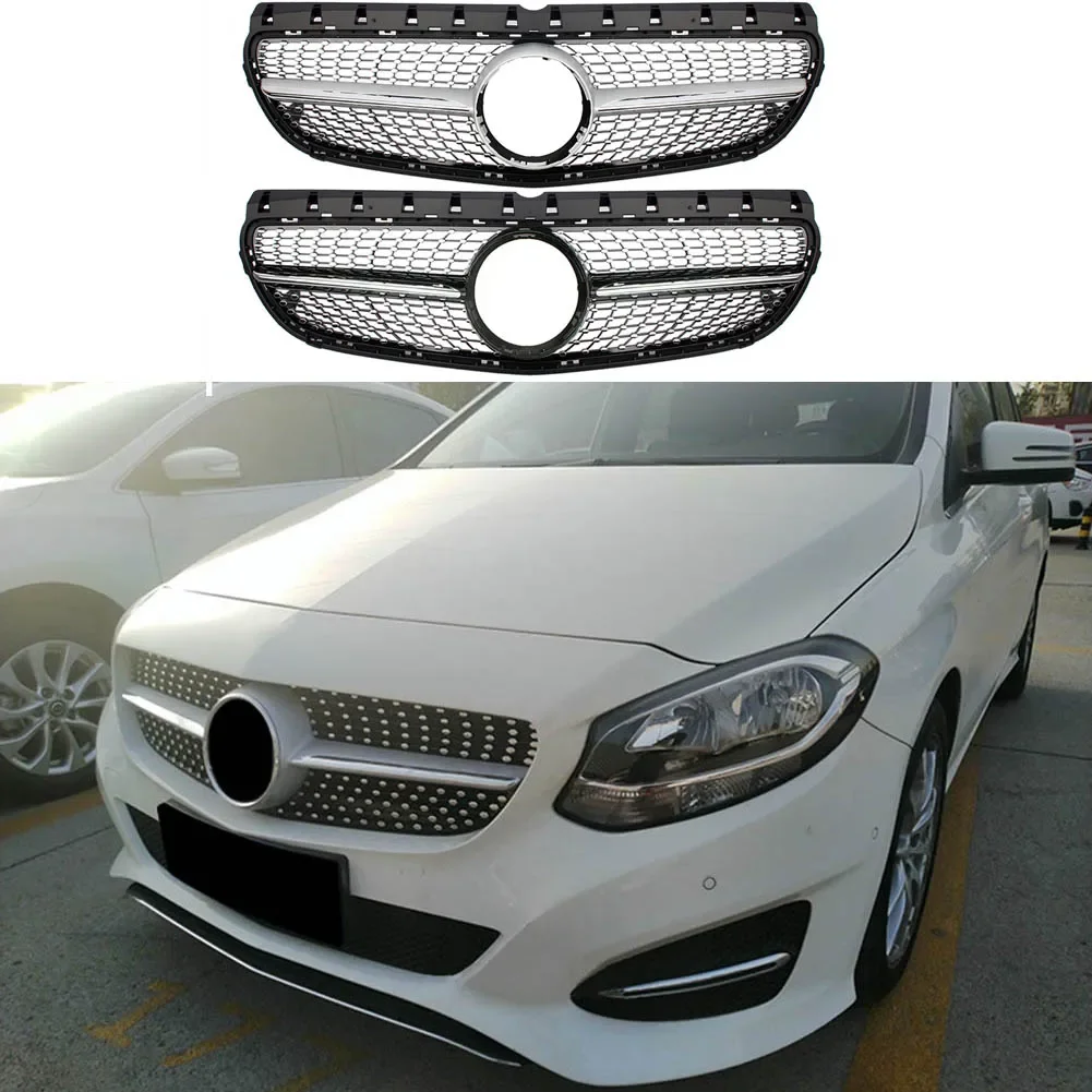 Diamond-Facelift-Bumper-Center-Grill-Grade-de-corrida-frontal-Mercedes ...