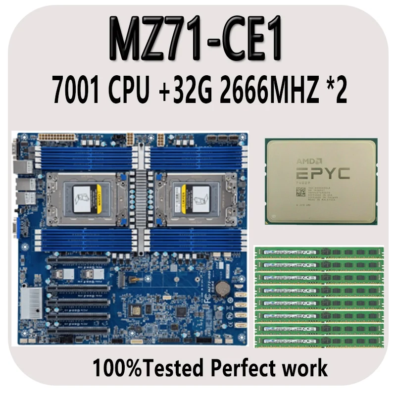 MZ71-CE1-REV-1-X-Motherboard-32GB-DDR4-2666-EPYC-7261-7251-7371-7351 ...