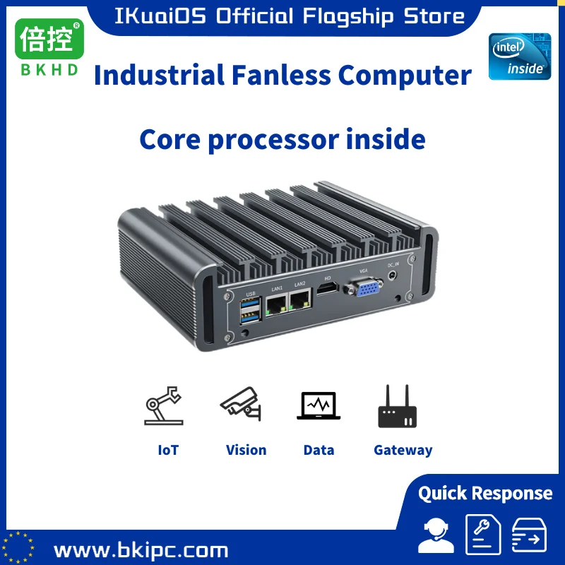 IKuaiOS-ordenador-Industrial-sin-ventilador-G590-2LAN-Gigabit-Ethernet ...