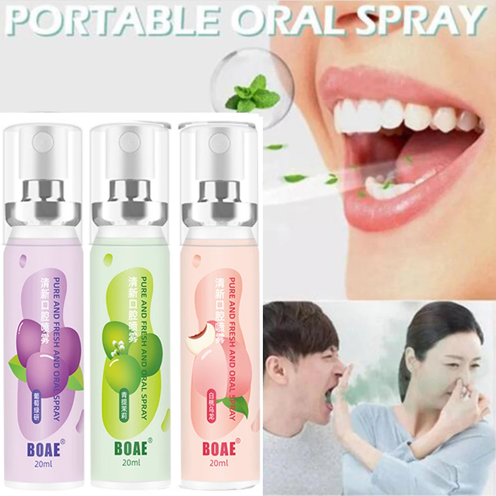 Fruit-Flavor-Fresh-Oral-Spray-Grape-Peach-Breath-Spray-Mouth-Freshener ...