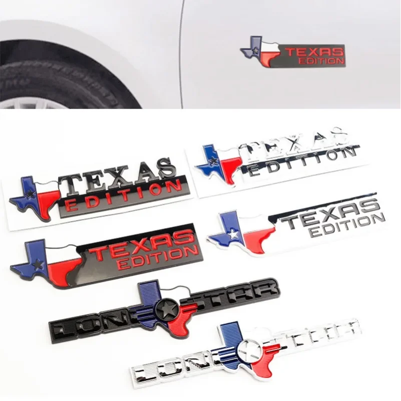 1Pcs 3D ABS Texas Edition Lone Star Car Rear Trunk Emblem Badge For ...