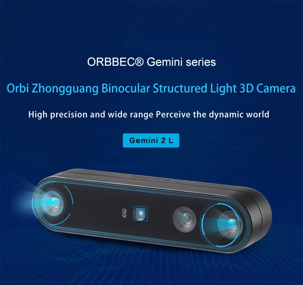 Orbbec Gemini 2L Depth Camera - 101° FoV, USB 3.0, IR - Stereo Vision Camera