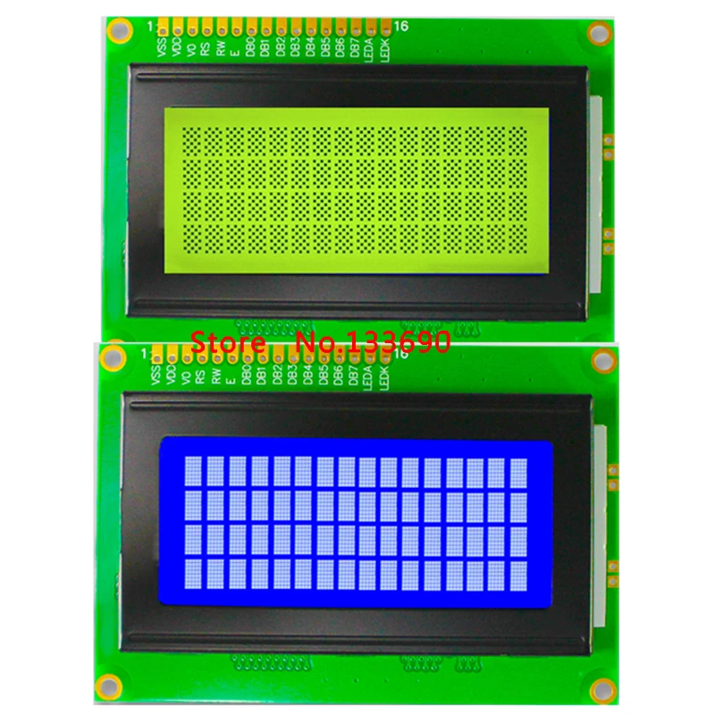5V 1604 16x4 16*4 Character LCD Display Module Blue Or Yellow Green ...