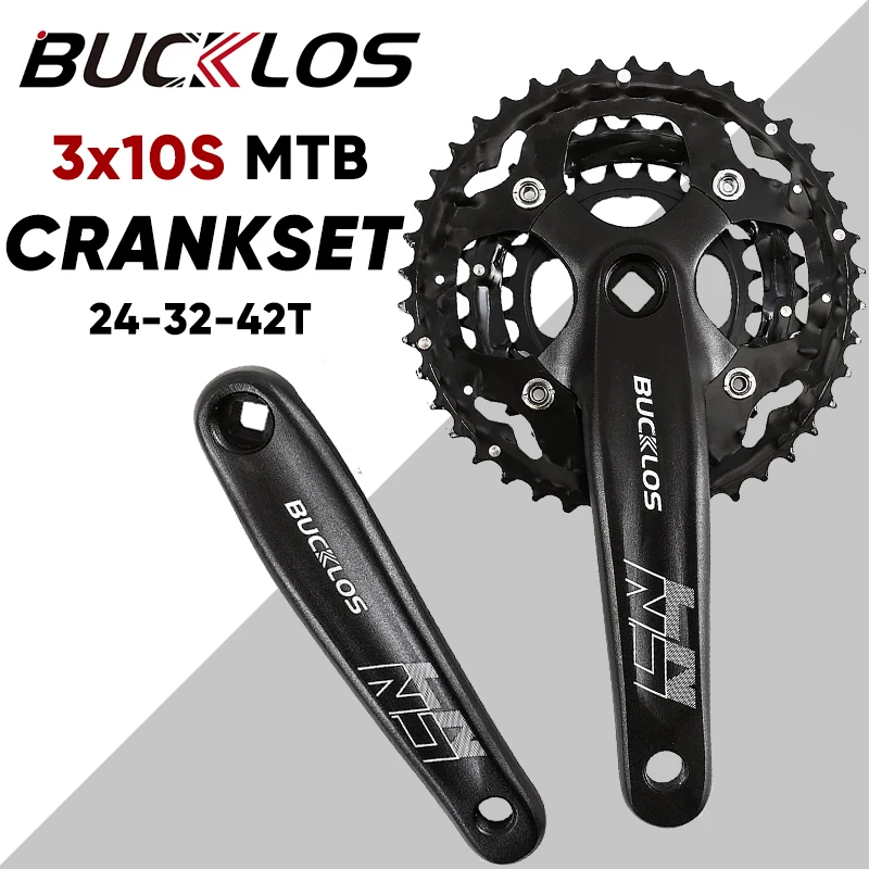 BUCKLOS-3X10S-MTB-Crankset-104BCD-24-32-42T-Triple-Chainring-Set ...