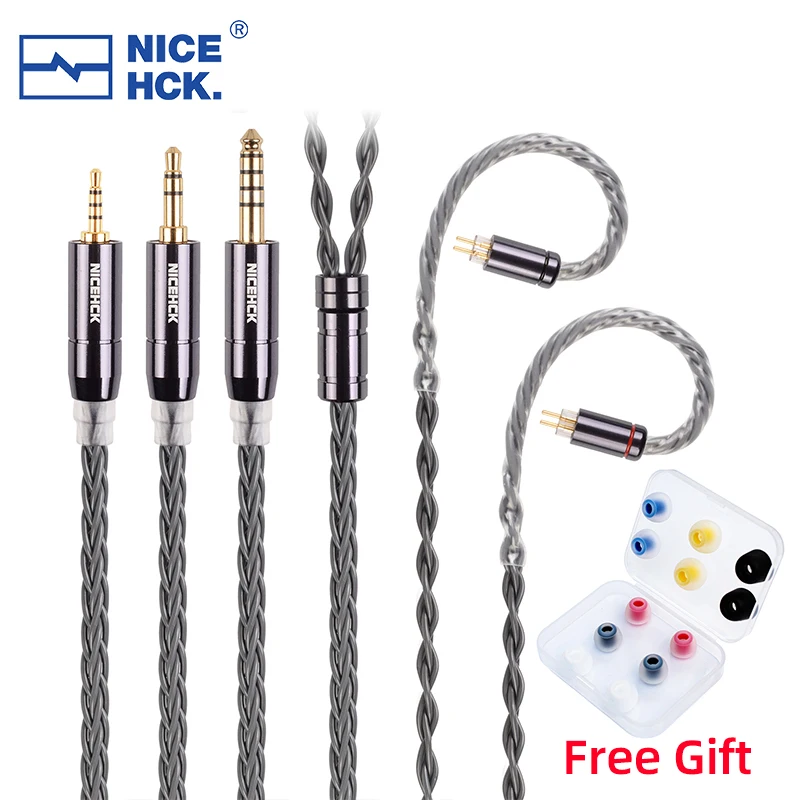 NiceHCK GreyCloud 6N 은 코팅 산소 차단 구리 이어폰 케이블, 3.5 2.5 4.4 MMCX 2 핀, 겨울 Yume Ultra 불꽃| | - AliExpress