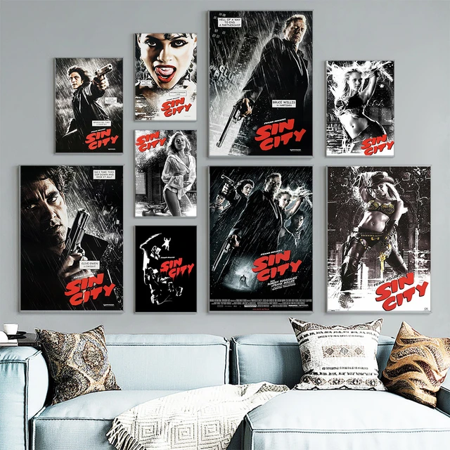 Sin City Style Painting