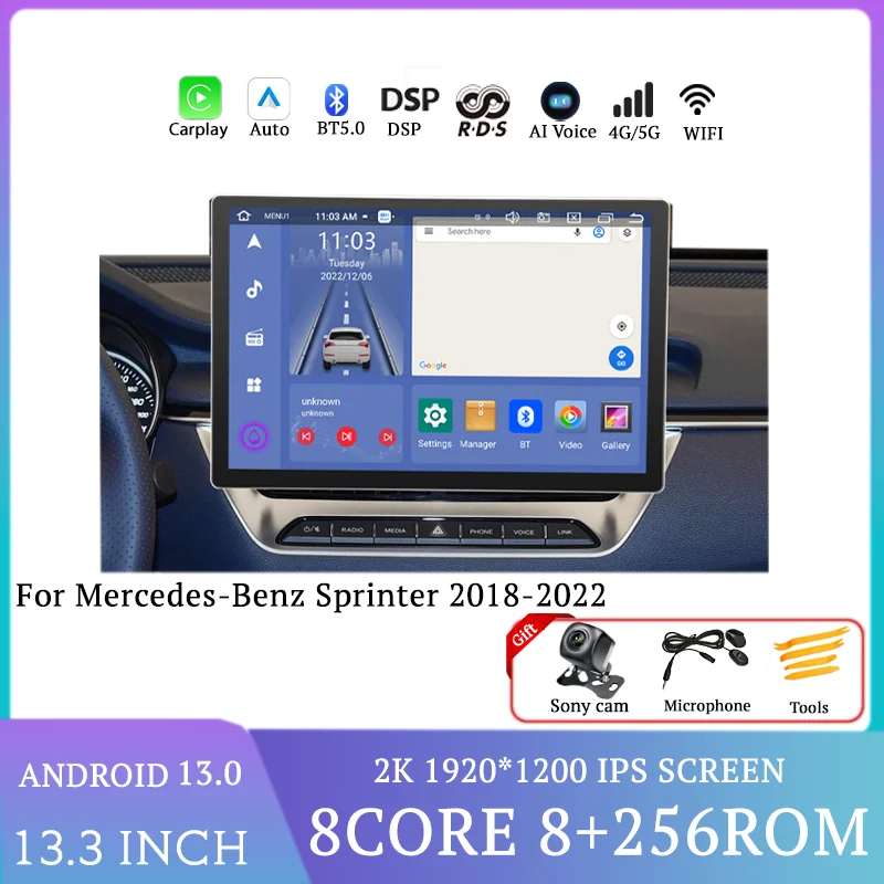 13-3-inch-2K-Carplay-For-Mercedes-Benz-Sprinter-2018-2022-Car-Radio ...