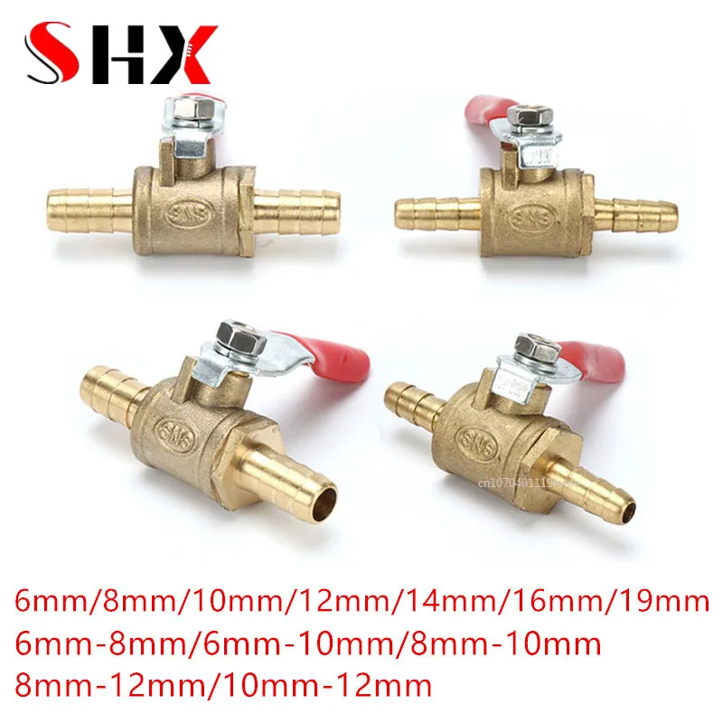 6mm-19mm Pneumatic Connector handle Hose Reducer Barb Inline Brass ...