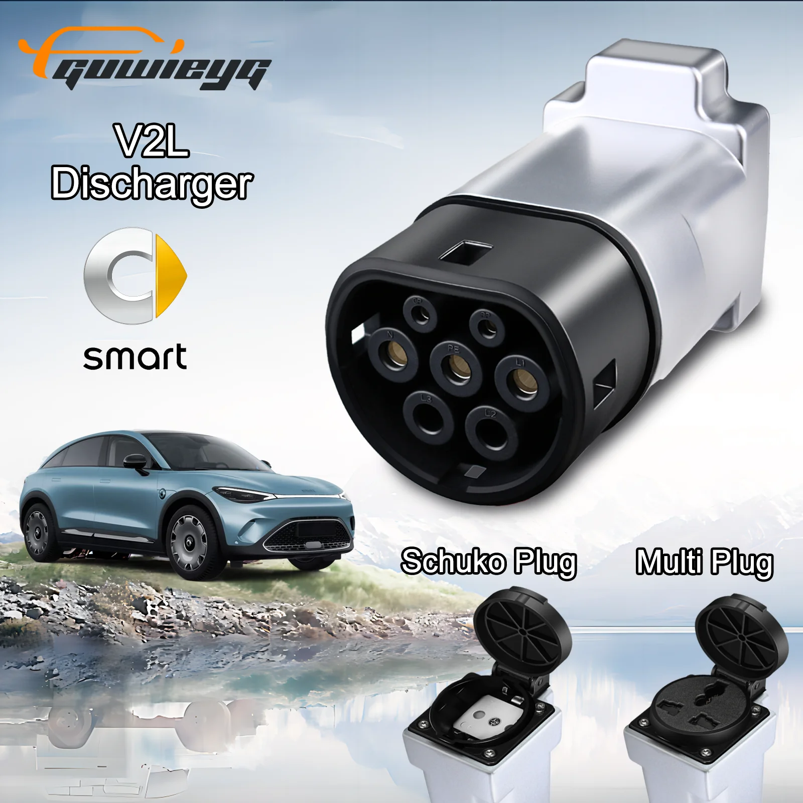 Fit-for-Smart-EVs-V2L-Discharger-Vehicle-to-Load-for-type2-Car-Discharger-Adapter-Compatible ...
