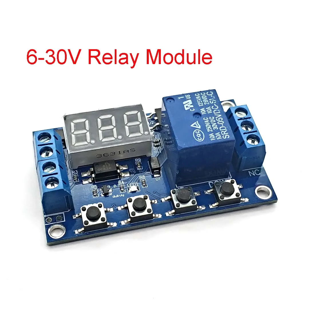 6-30V-Relais-Modul-Schalter-Trigger-Zeit-Verz-gerung-Schaltung-Timer ...
