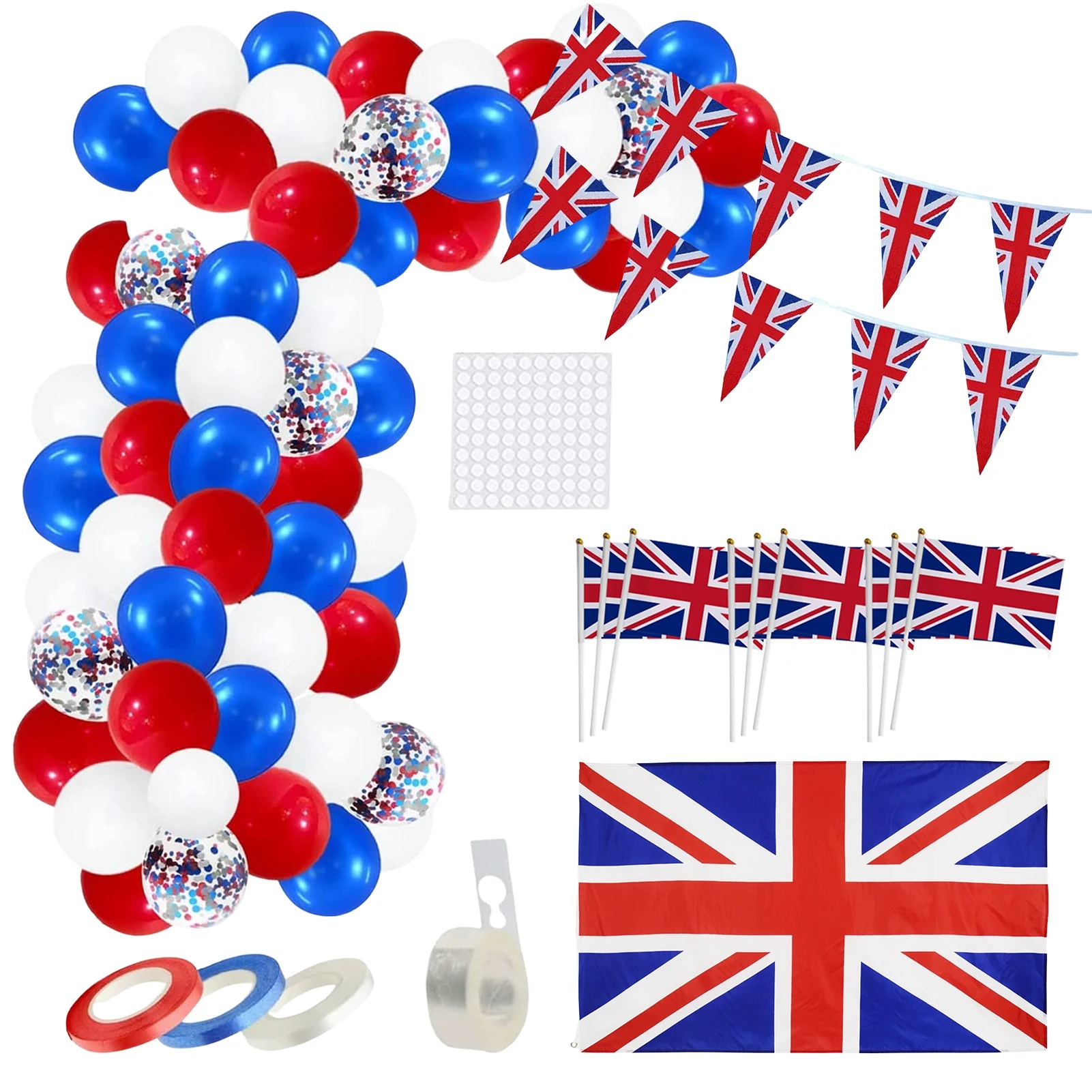 Union Jack Themed Party Decorations Ve Day Union Jack Bunting Flags Set ...