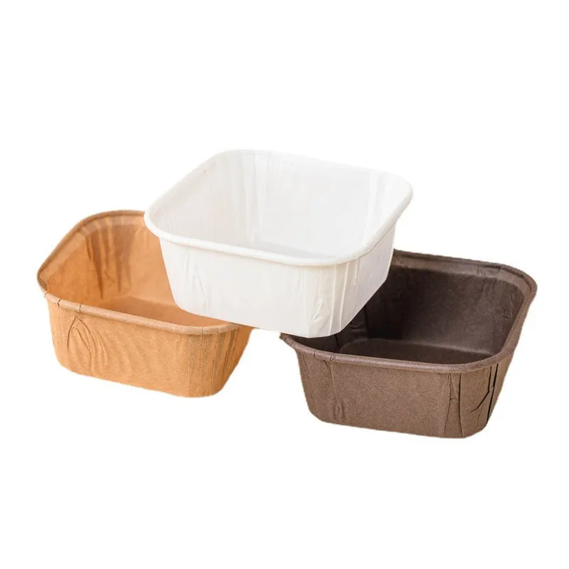 50Pcs-White-Square-Muffin-Cupcake-Paper-Cups-Panettone-Paper-Baking ...