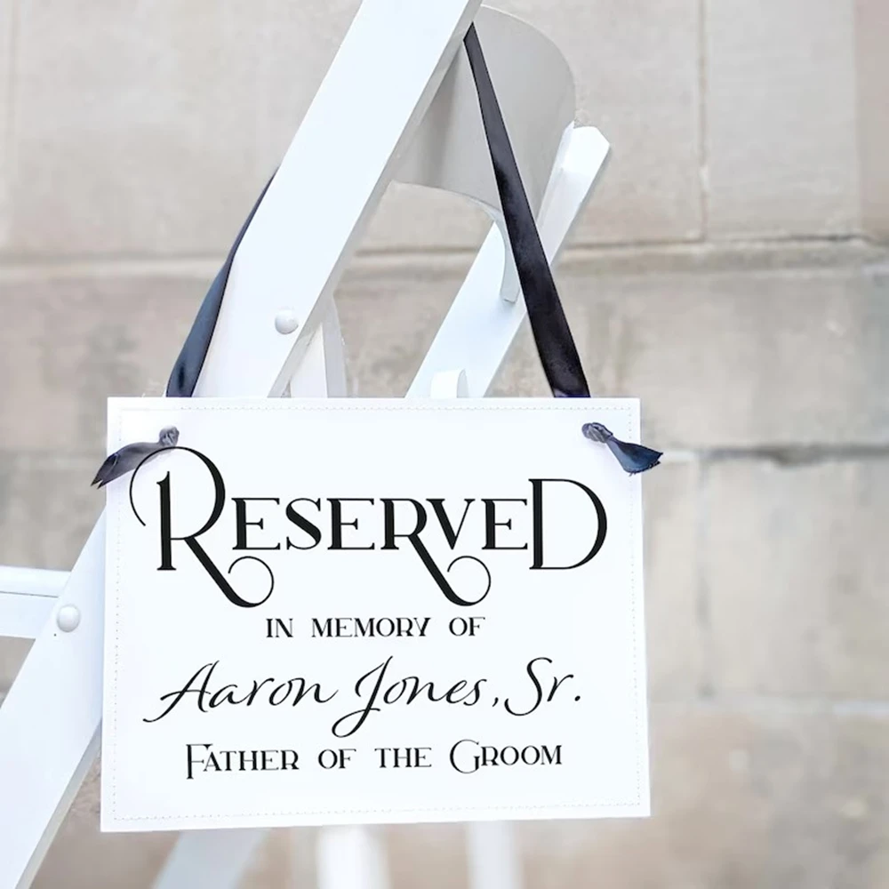 Personalized-Memory-Banner-for-Wedding-Chair-Memorial-Sign-Customized ...