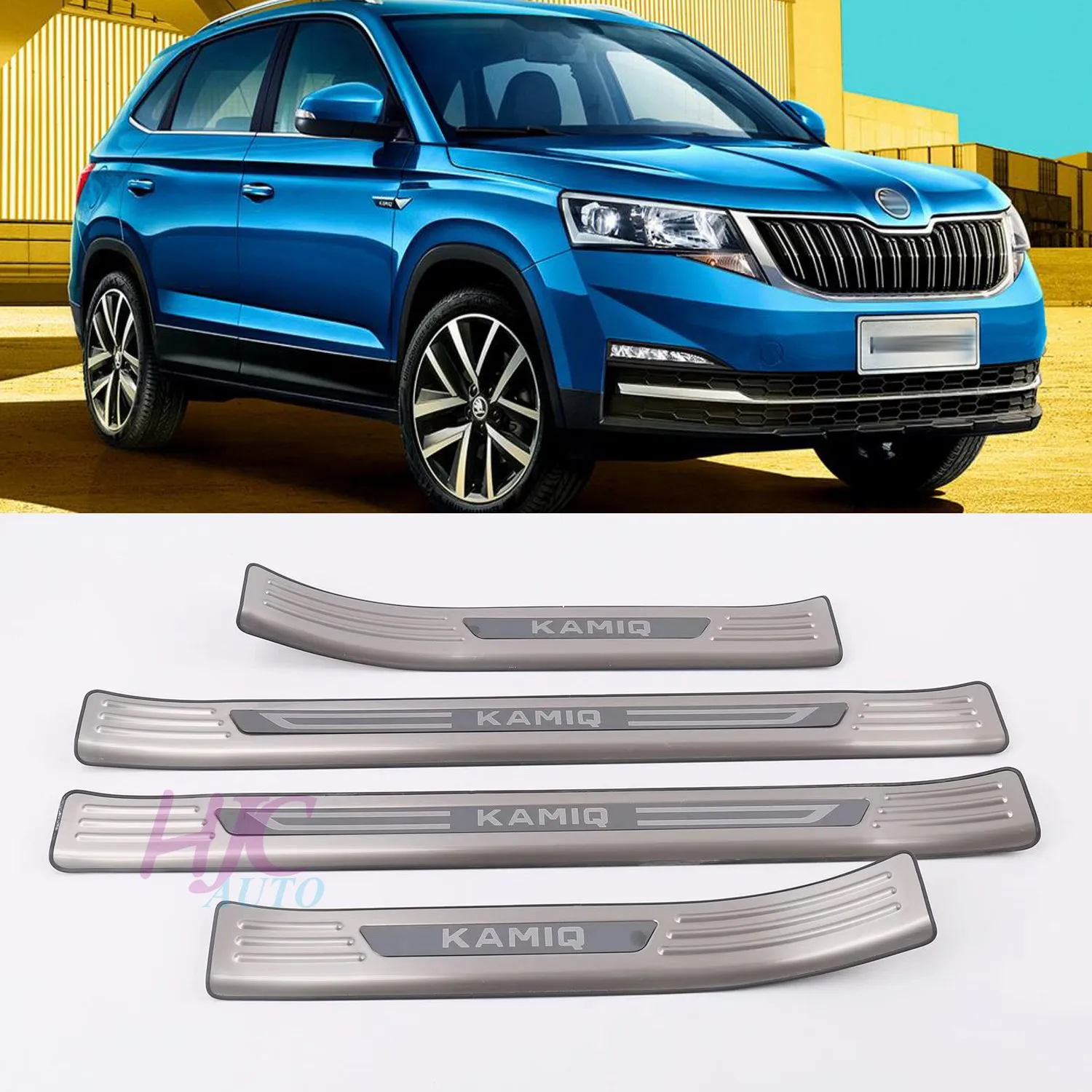 Car-Styling-For-Skoda-Kamiq-4PCS-Stainless-Steel-Door-Sill-Plate-Auto ...