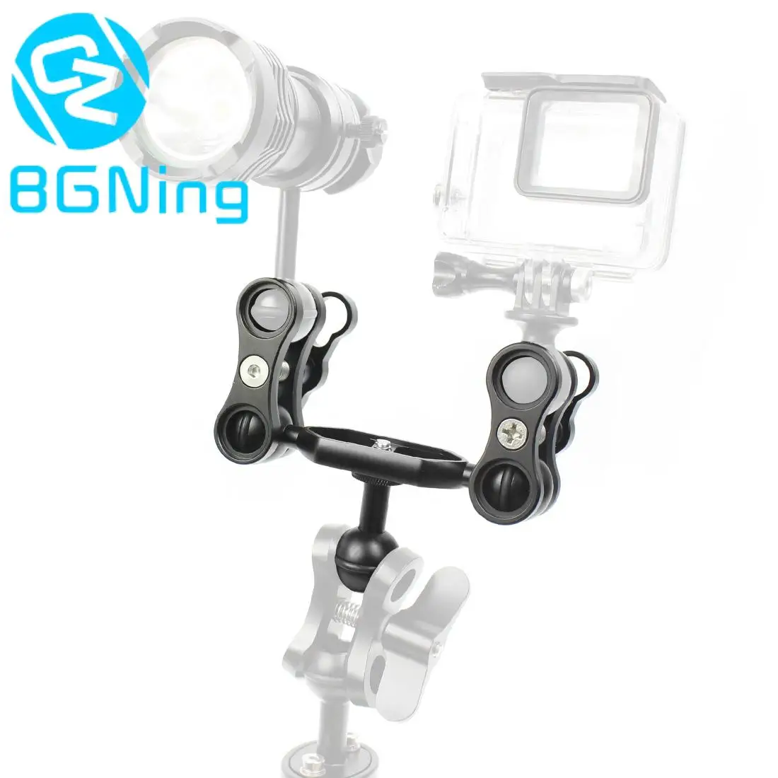 Diving-Dual-Ball-Joint-Arm-Arm-Extension-Underwater-Photography-Mount ...