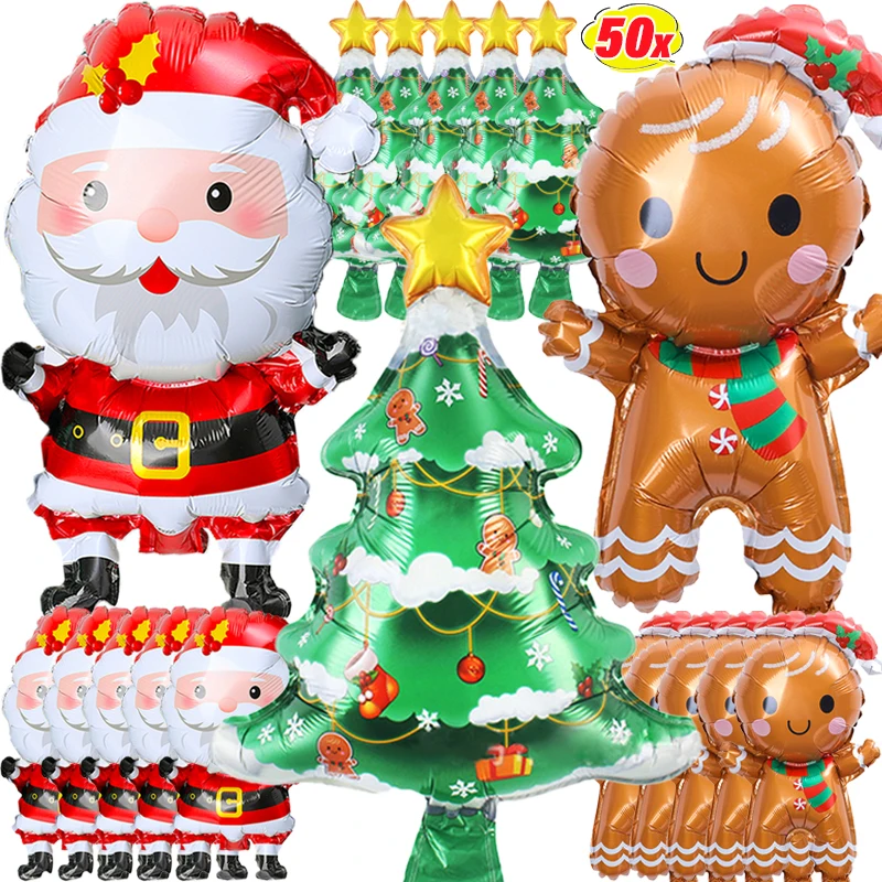 Cute-Santa-Claus-Foil-Balloons-Christmas-Theme-Xmas-Tree-Gingerbread ...