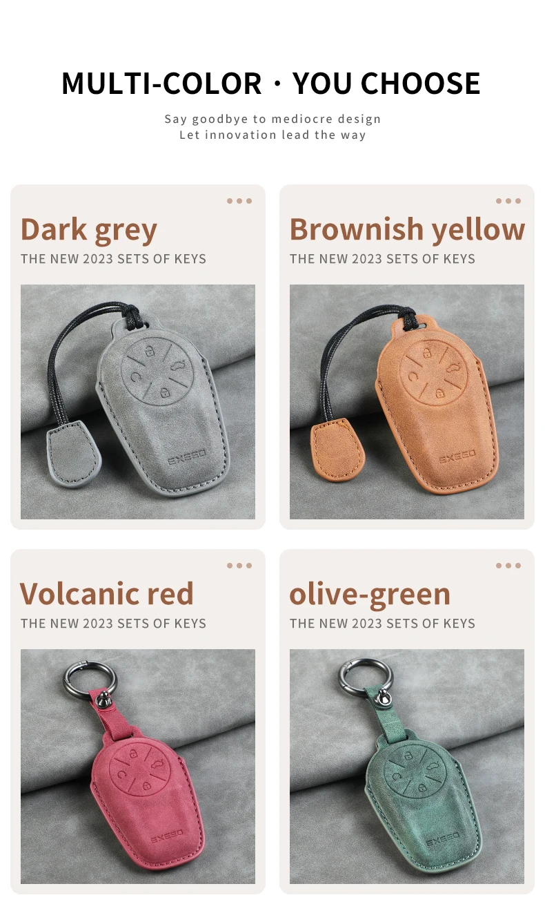 Кожаный Автомобильный Брелок для автомобильного ключа, оболочка для ...