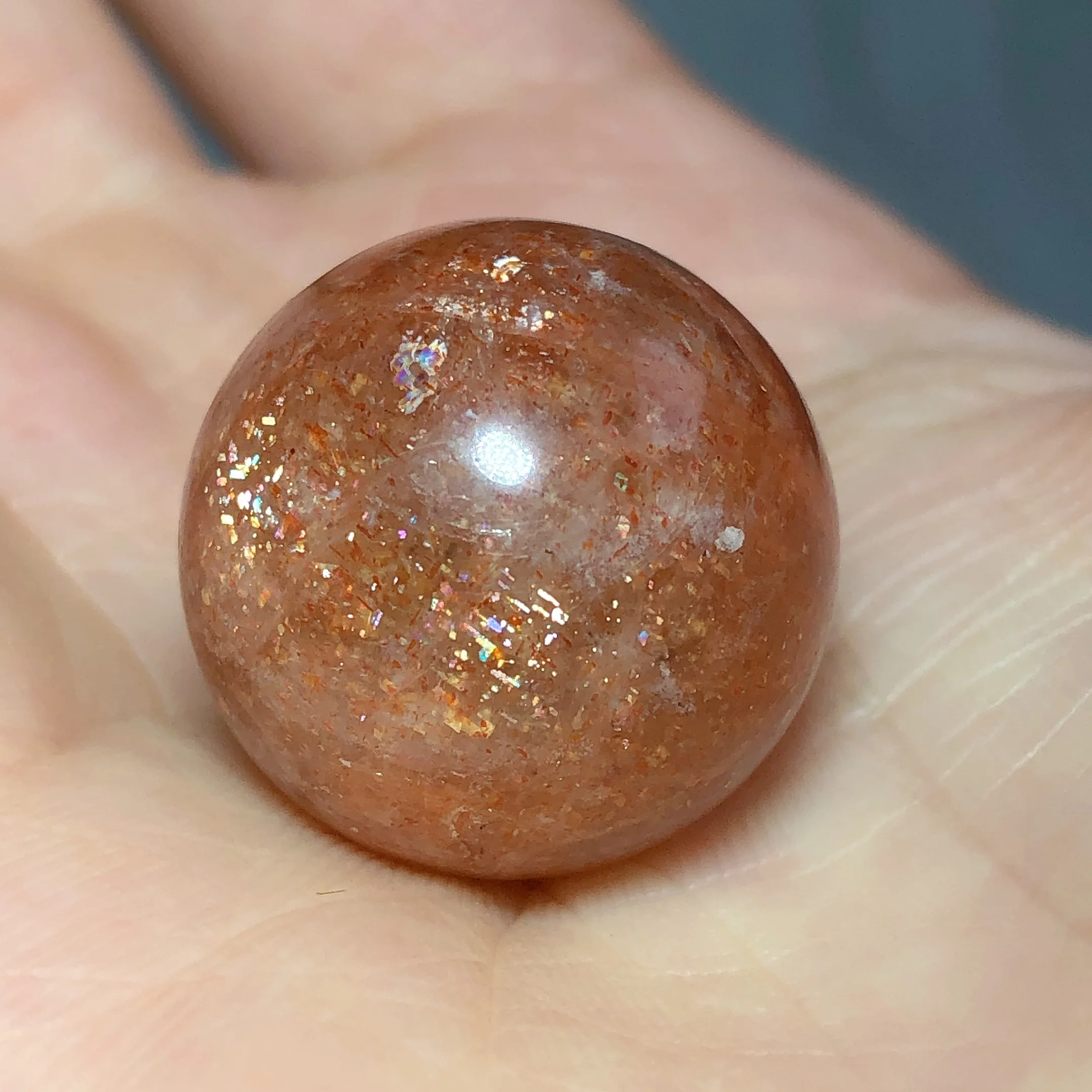 High-Quality-Natural-Crystal-Gem-Sunstone-Sphere-Ball-Gemstones ...