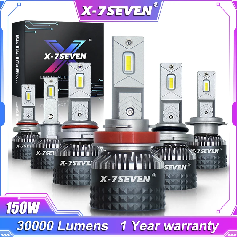 X-7SEVEN-X-Zeus-150W-30000LM-6500K-LED-Headlight-Bulb-For-Car-9004-9005 ...