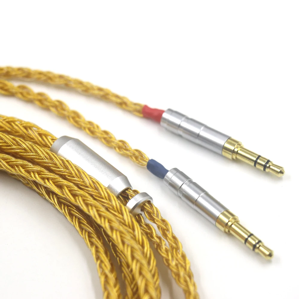 16 Core 24k Gold Plated Earphone Balance Cable For Denon AH-D600 D7100 ...
