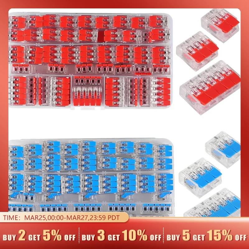 75pcs-Wire-Block-Clamp-Terminal-Cable-For-221-Electrical-Connectors ...