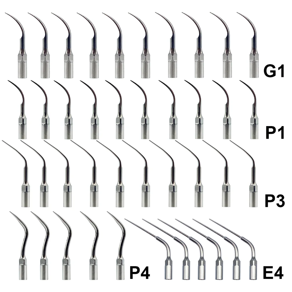 10Pcs-G1-E4-P1-P3-P4-Dental-Ultrasonic-Scaler-Tips-Dental-Endodontic ...
