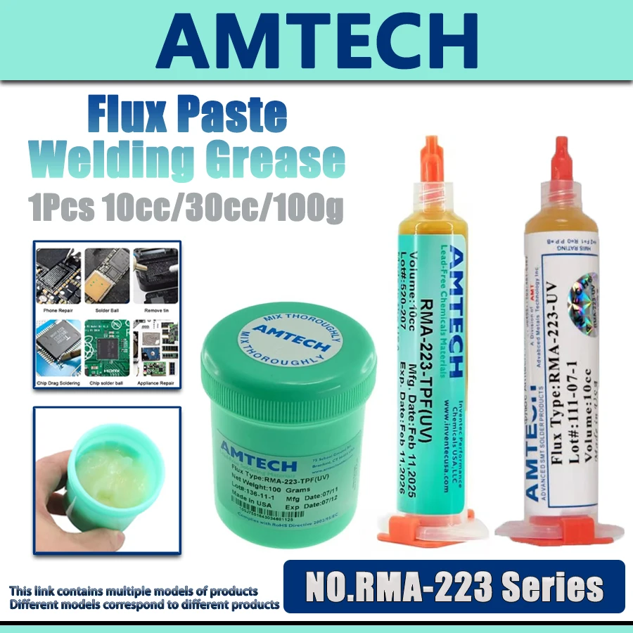 AMTECH 1Pcs 10cc/30cc/100g Flux Paste Welding Grease for Phone CPU ...