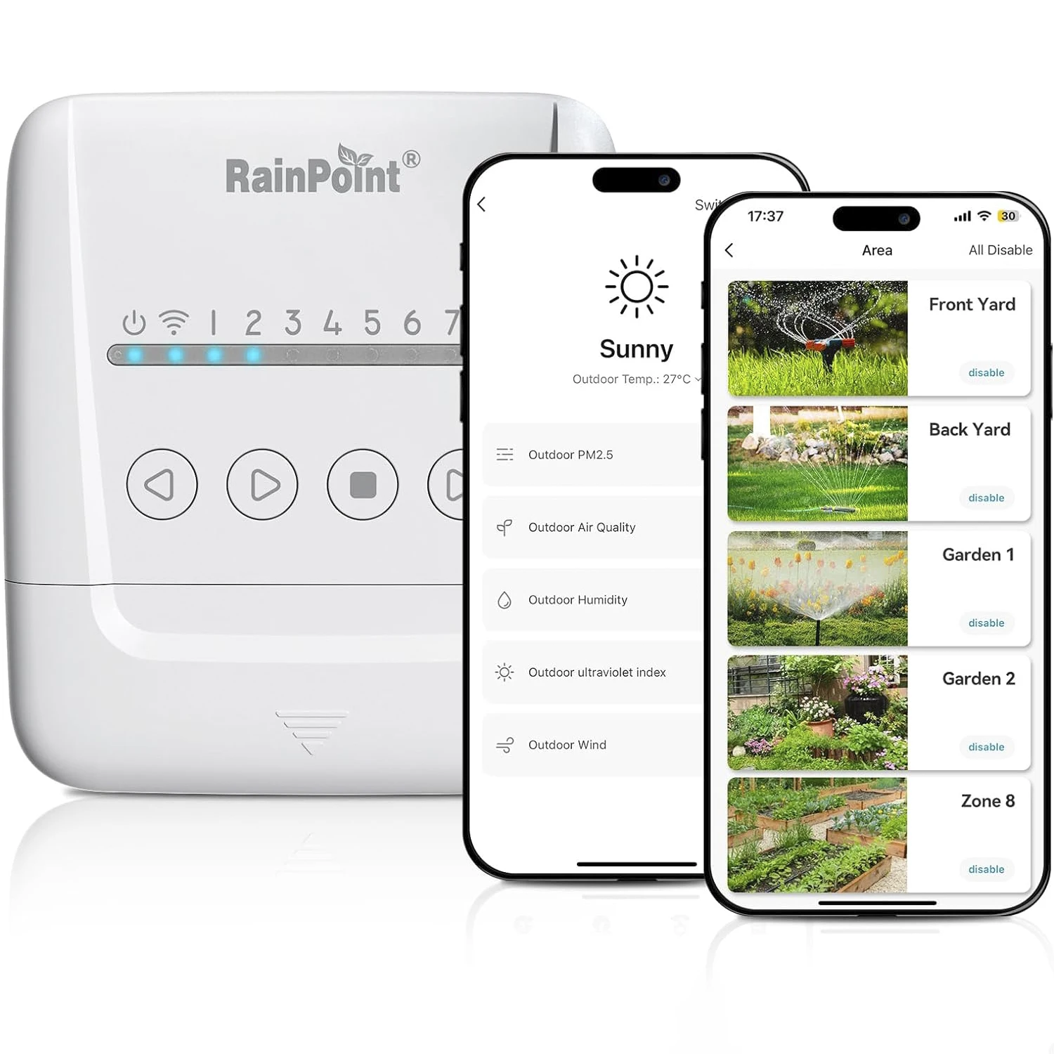 RAINPOINT-8-Zone-Smart-Sprinkler-Controller-WiFi-Sprinkler-System ...
