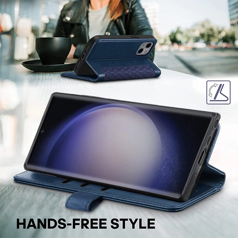 Для Samsung Galaxy Note 10 Plus Чехол-книжка из кожи с магнитной ...