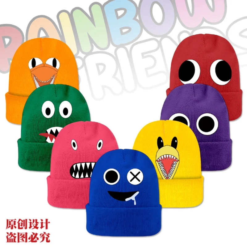 rainbow-friends-cosplay-Casual-autumn-winter-warm-knit-hat-rainbow ...