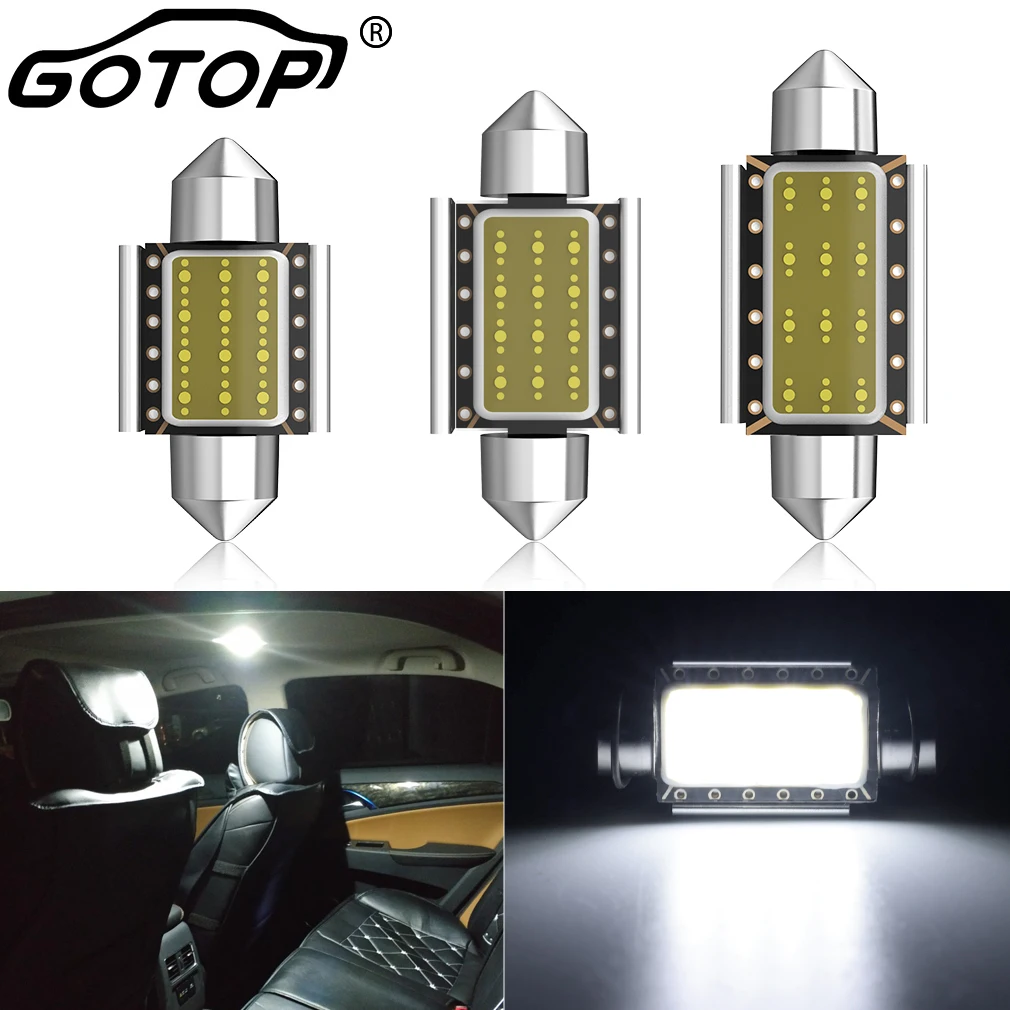 2 pcs C5W LED C10W Car 31mm 36mm 39mm 41mm Festoon Reading Light Auto ...