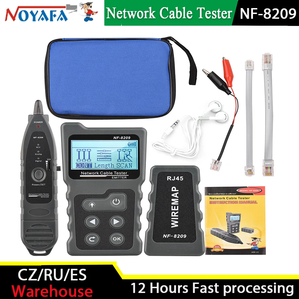 Rede-Cable-Tester-com-LCD-Wire-Tracker-PoE-Checker-Inline-Tens-o ...