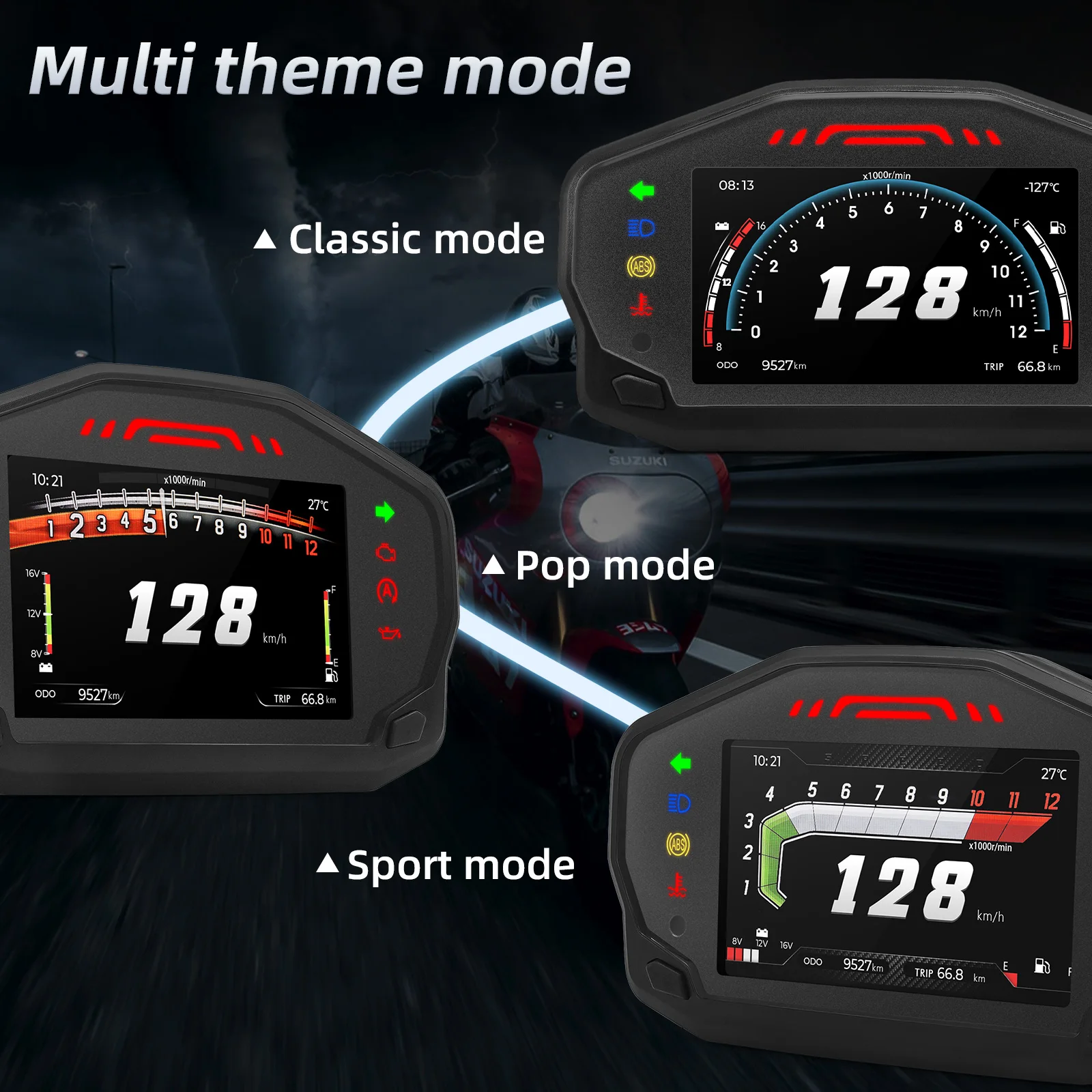 Lcd Digital Speedometer For Motorcycle Tft Screen Motorcycle Odometer