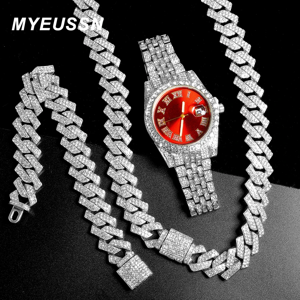 Watch Necklace Hip Hop Rapper | Hip Hop Necklace Chain Watch - Men Link ...