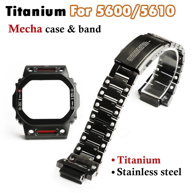 Titanium-Case-5600-5610-Mech-Style-Mod-Kit-For-Casioak-Watch-Metal ...
