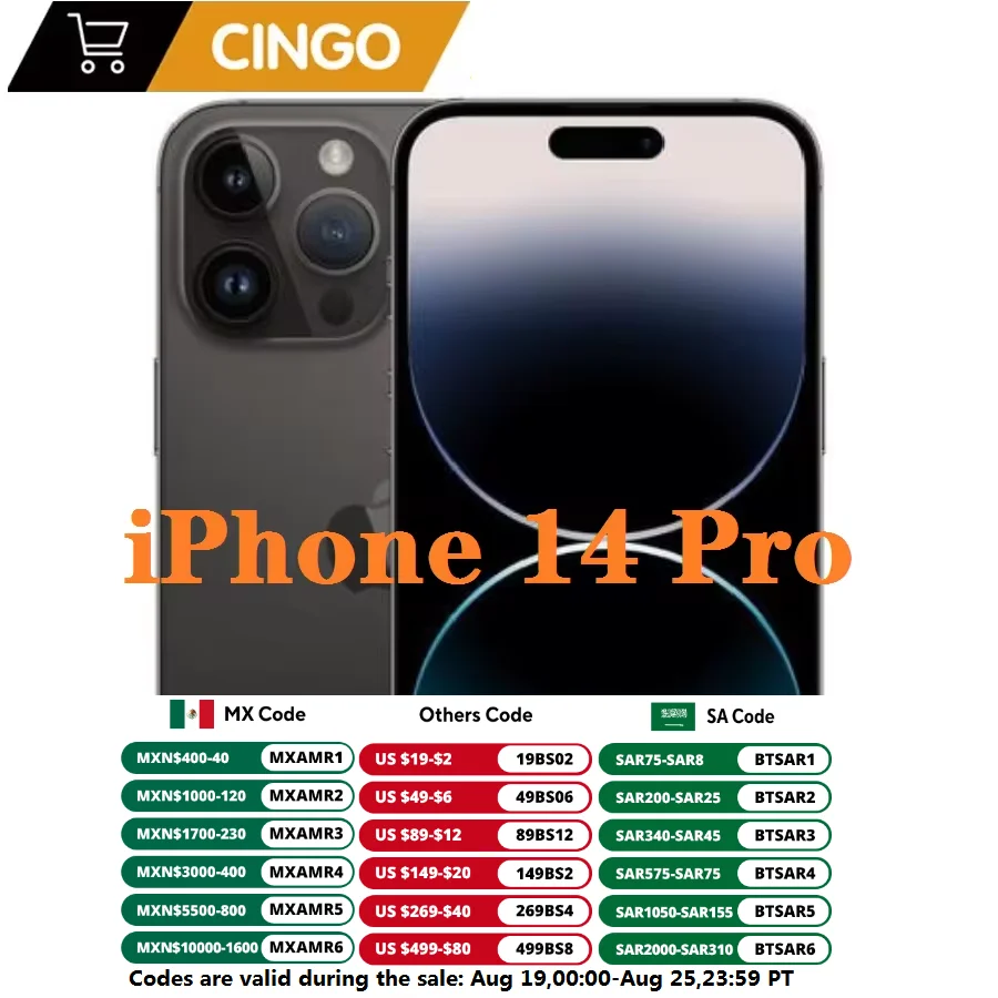 Unlocked-Used-Apple-iPhone-14-Pro-128GB-256GB-512GB-ROM-6GB-RAM-Dual ...