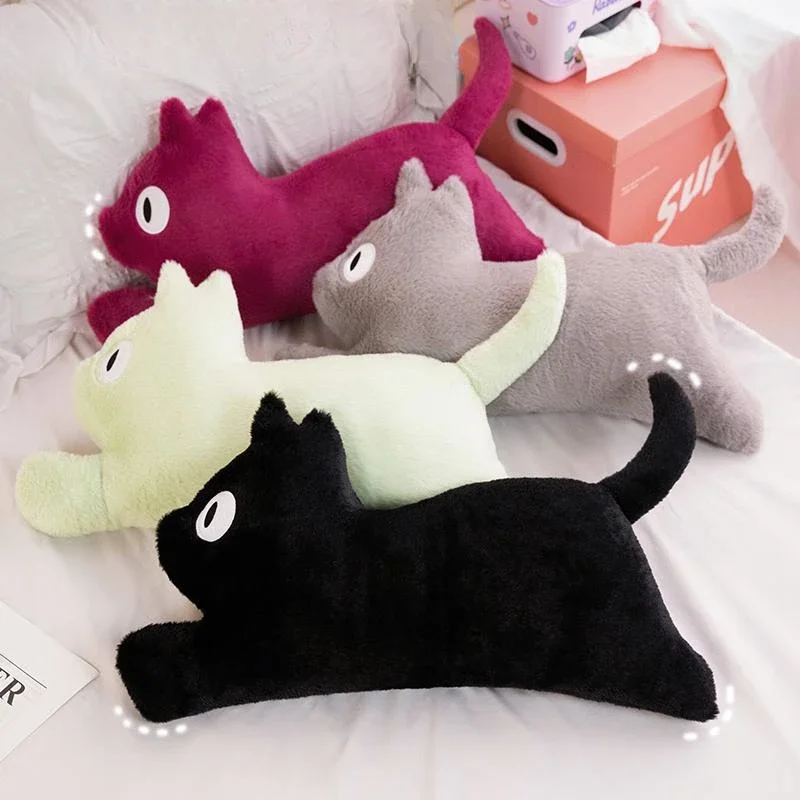 Cute-Shadow-Cat-Pillow-Soft-Plush-Office-Nap-Pillow-Cushion-Toy-Stuffed ...