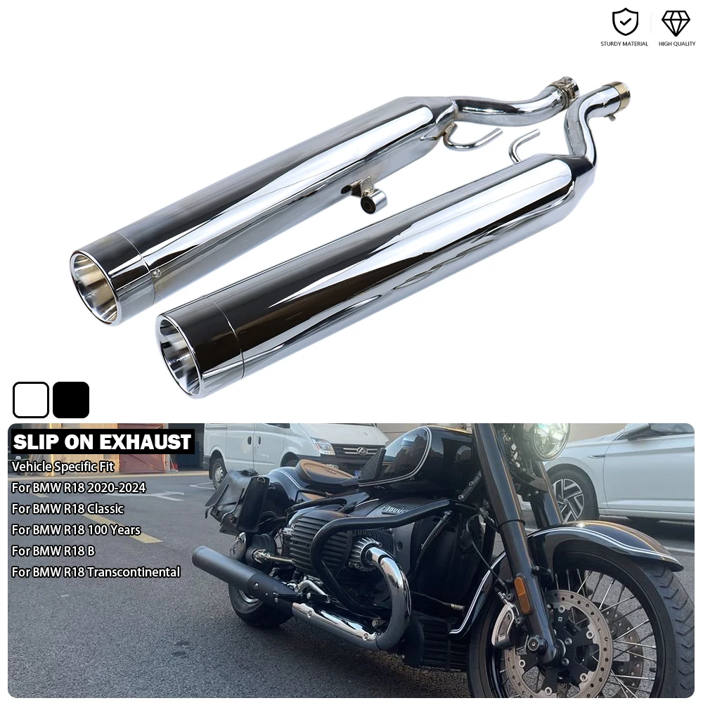 Chrome-Black-Slip-Ons-Mufflers-Tail-Pipe-Slip-On-Exhaust-System-For-BMW ...
