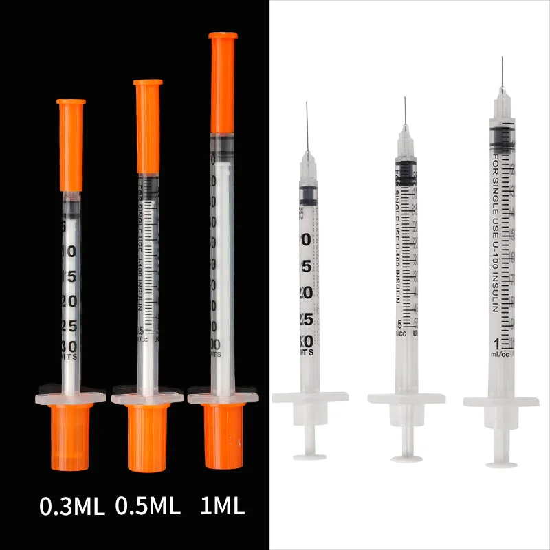 20/50/100Pcs Veterinary Disposable Syringe Manual Push Syringe Needle ...