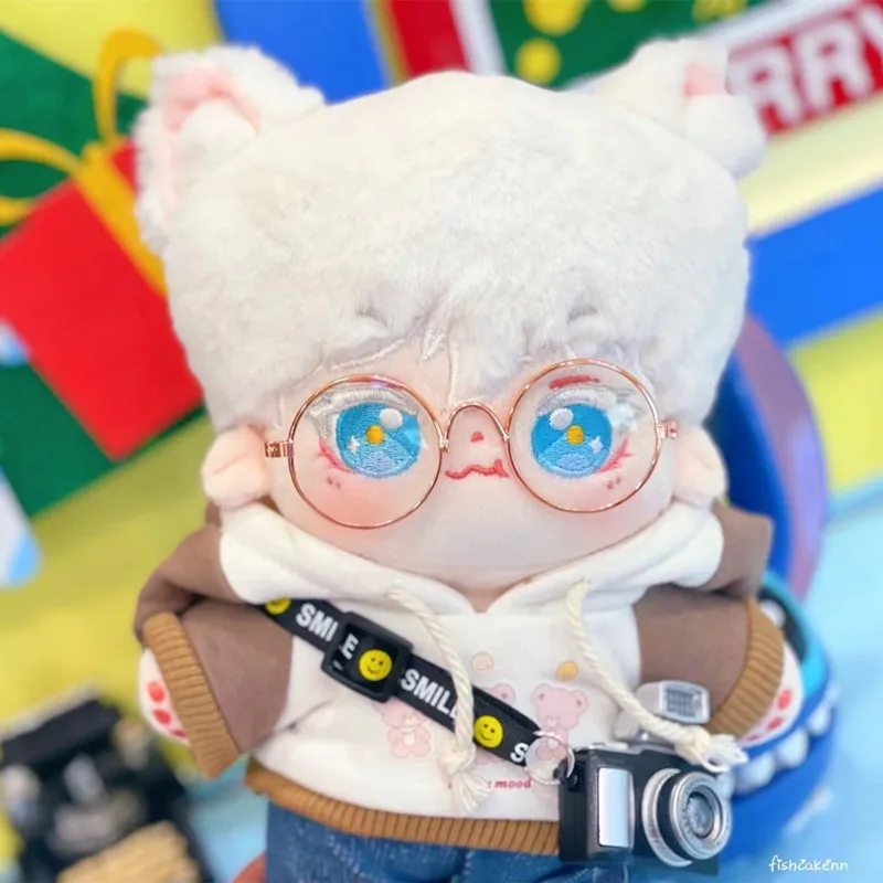 20cm Plush Human Doll Figure Baby Doll Fat Body with White Plush Ears ...