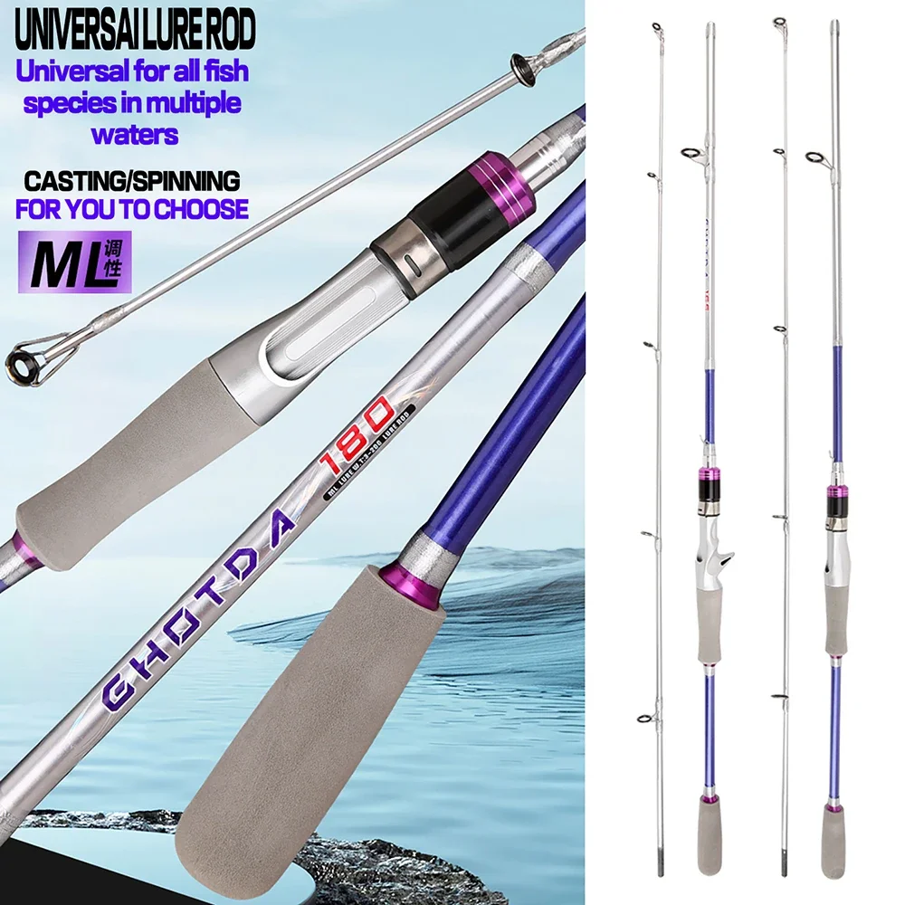 Ultralight Carbon Fiber Spinning Fishing Rod Bait Fast Lure Fishing ...