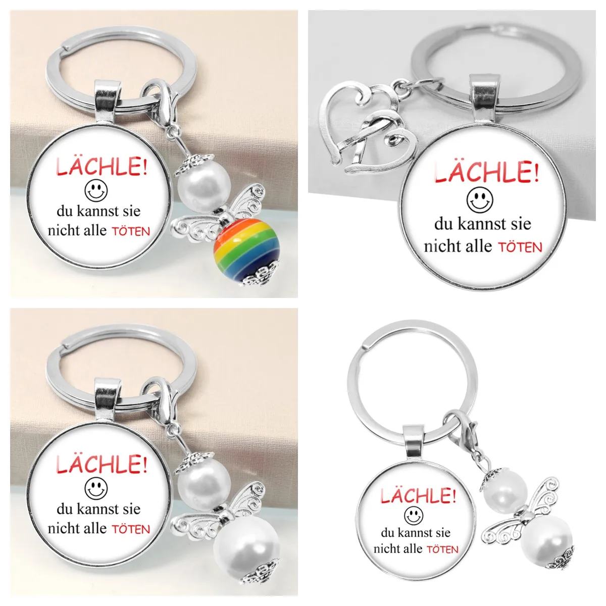 Friendship-Keychain-with-Engraved-Smile-You-Can-t-Kill-All-Round ...